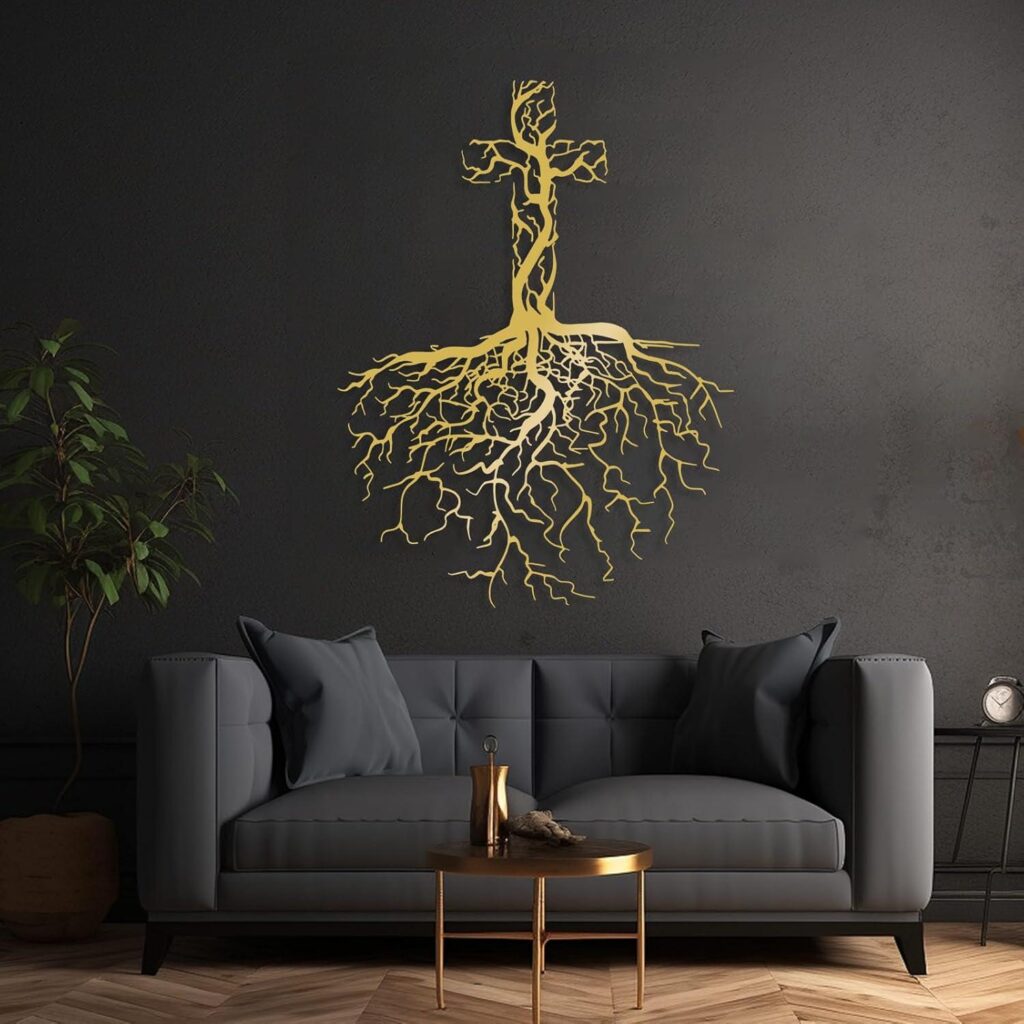 Our Review: Cadeali Tree of Life Cross Metal Wall Art's Beauty ...