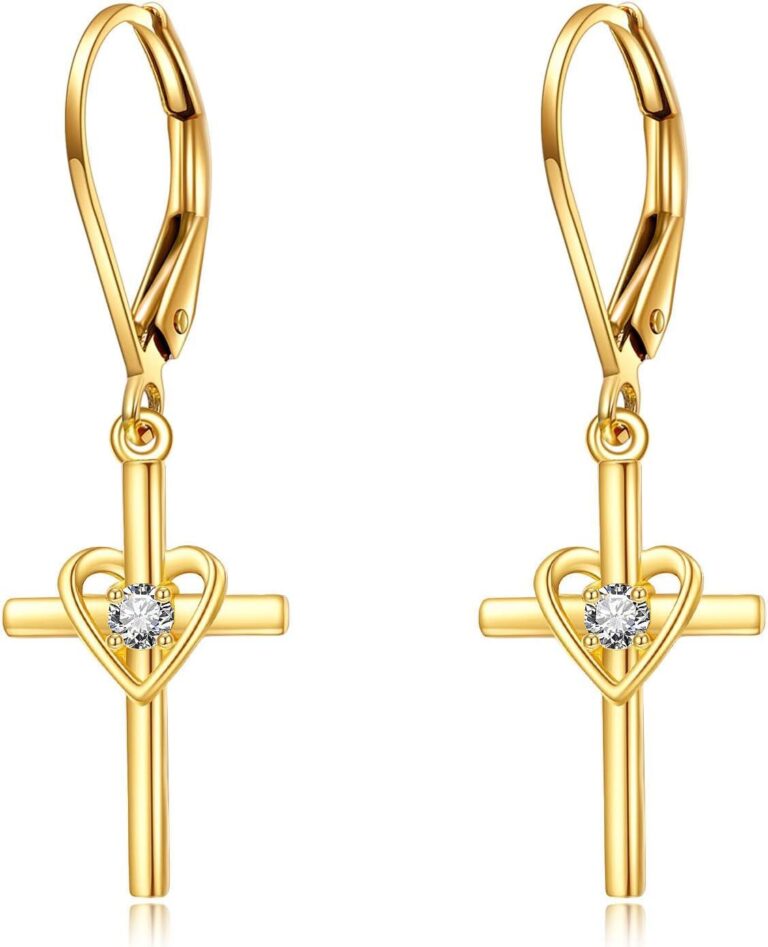 Our Honest Review of KECHO 14K Gold Cross Leverback Earrings - Bible ...